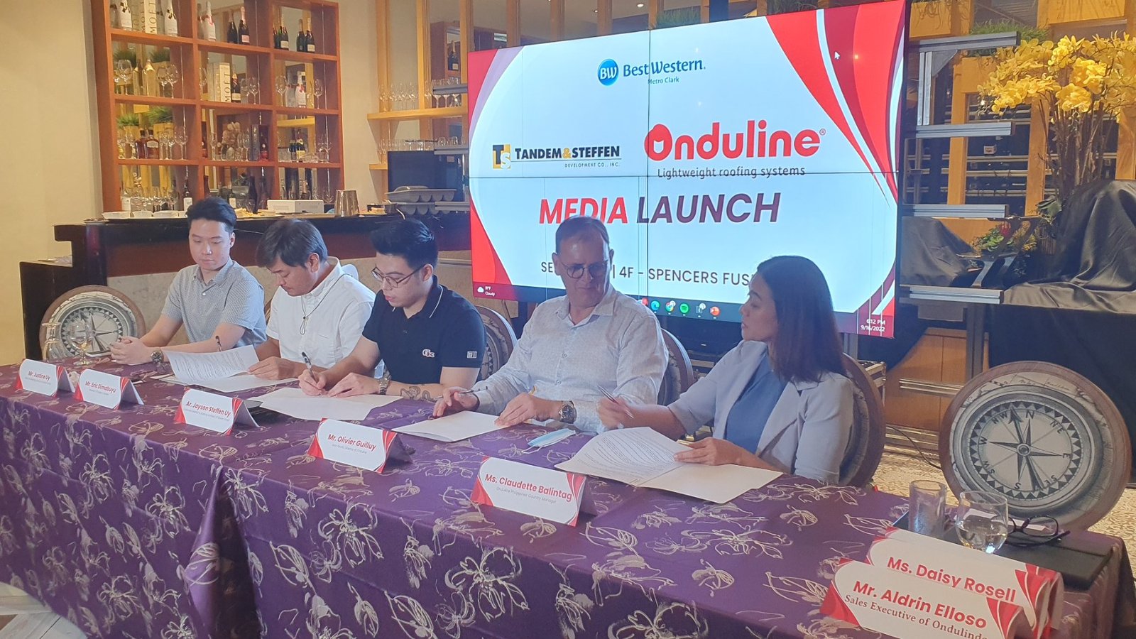 Tandem and Steffen Development and Onduline Philippines Signing of ...